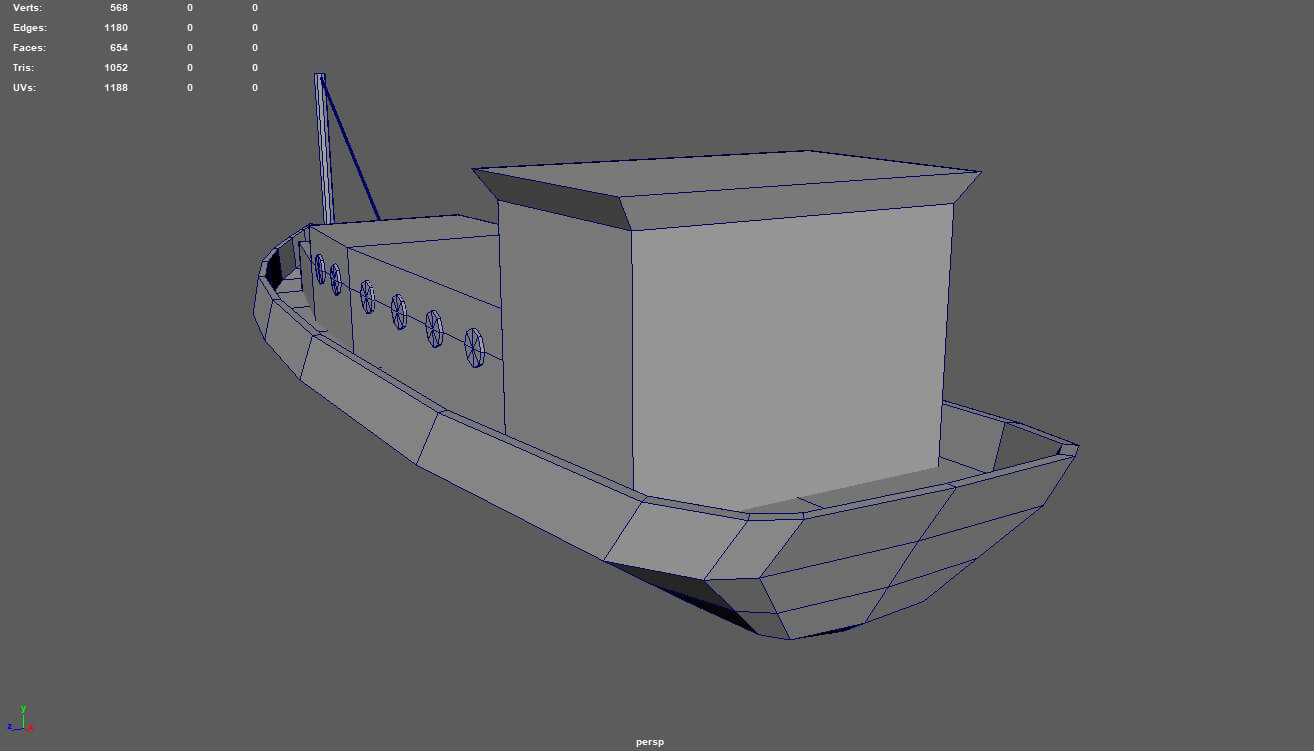 Low Poly Boat 04 - 3D Model by ViperJr3D