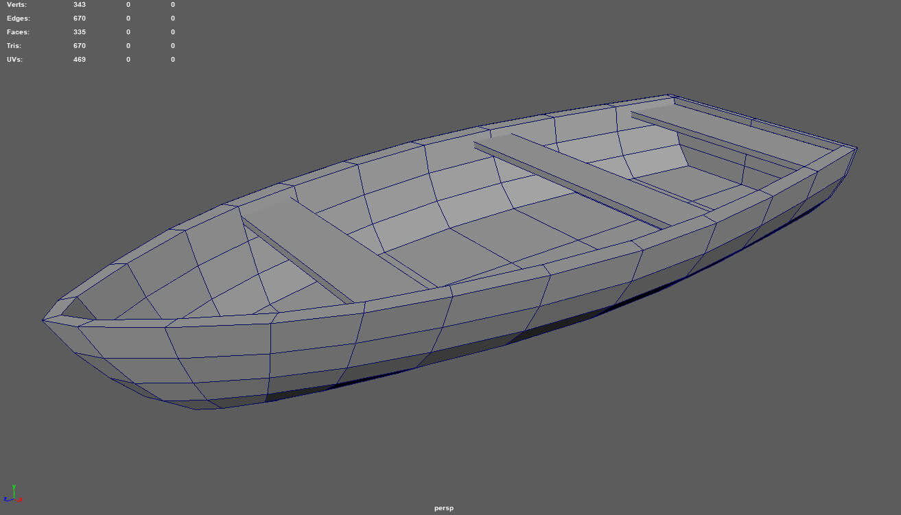 Low Poly Boat 05 - 3D Model by ViperJr3D
