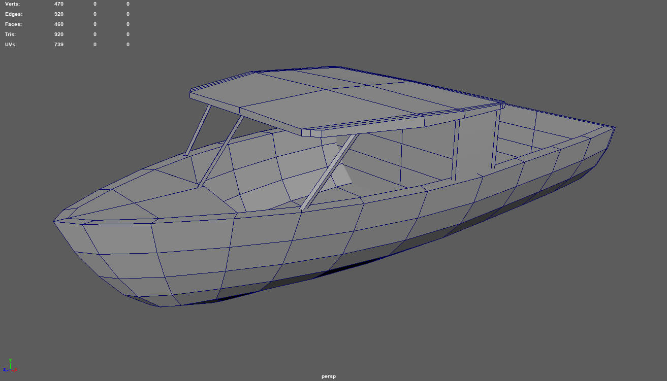 Low Poly Boat 06 - 3D Model by ViperJr3D
