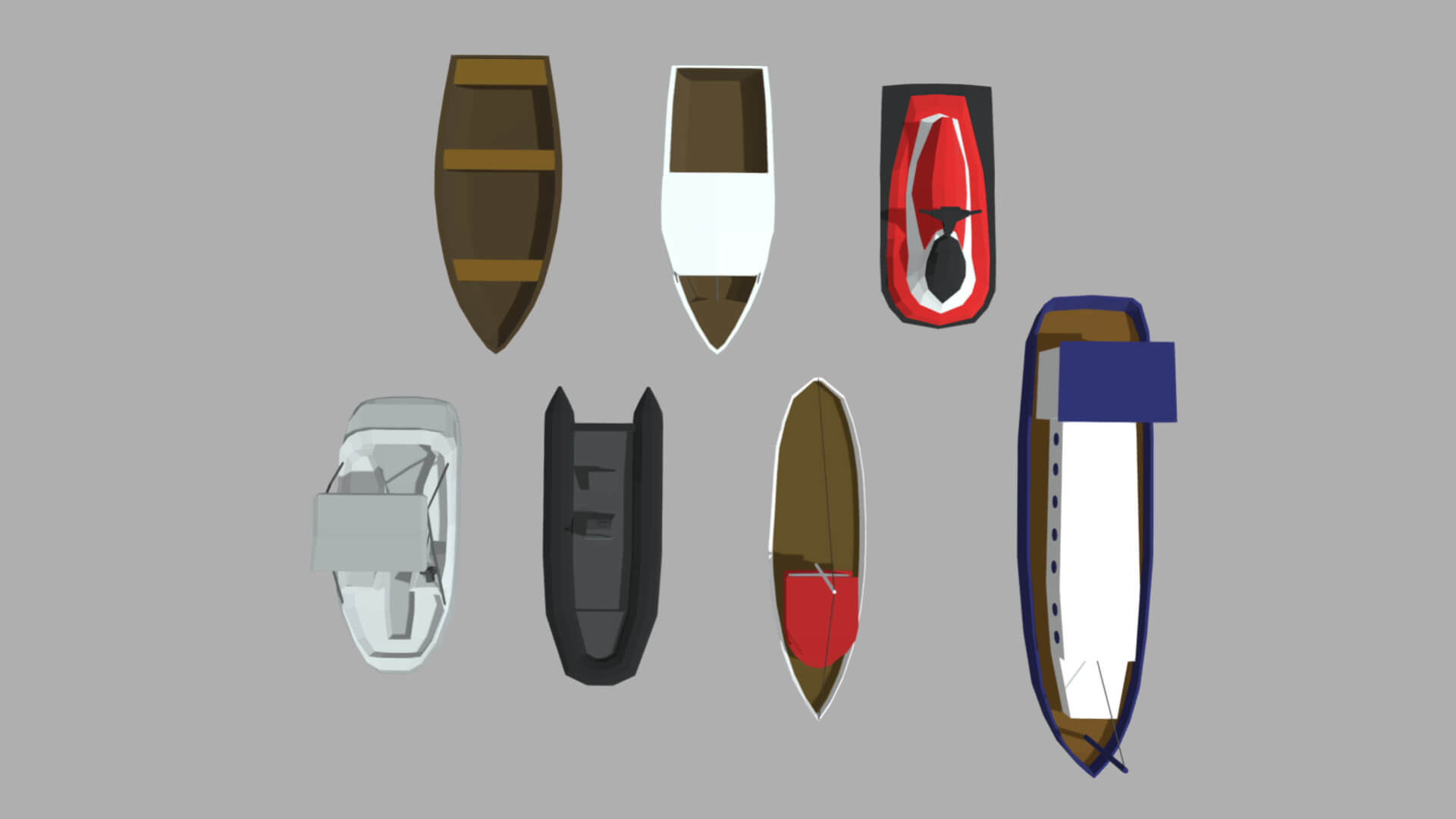 Low Poly Boats Pack 01 - 3D Model by ViperJr3D