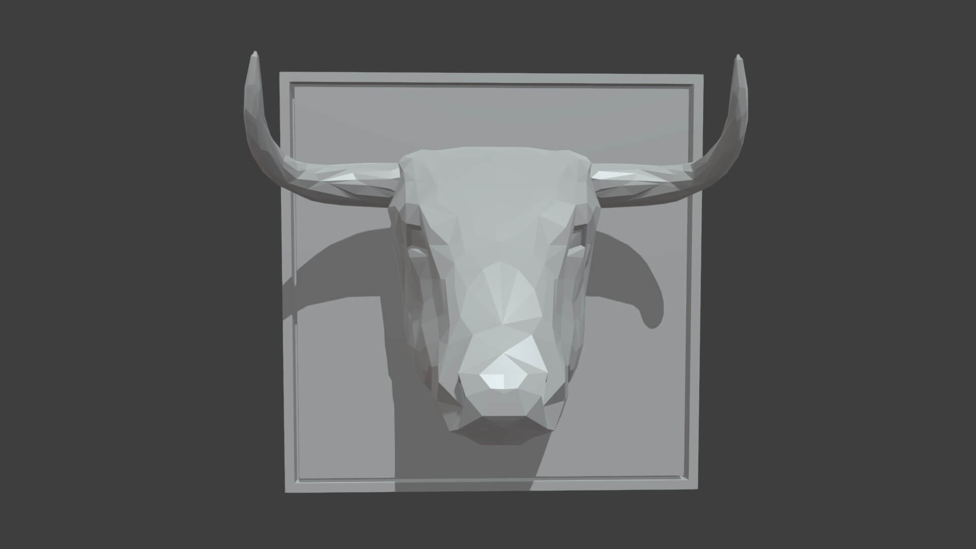 Low Poly Bull Head - 3D Model by ViperJr3D