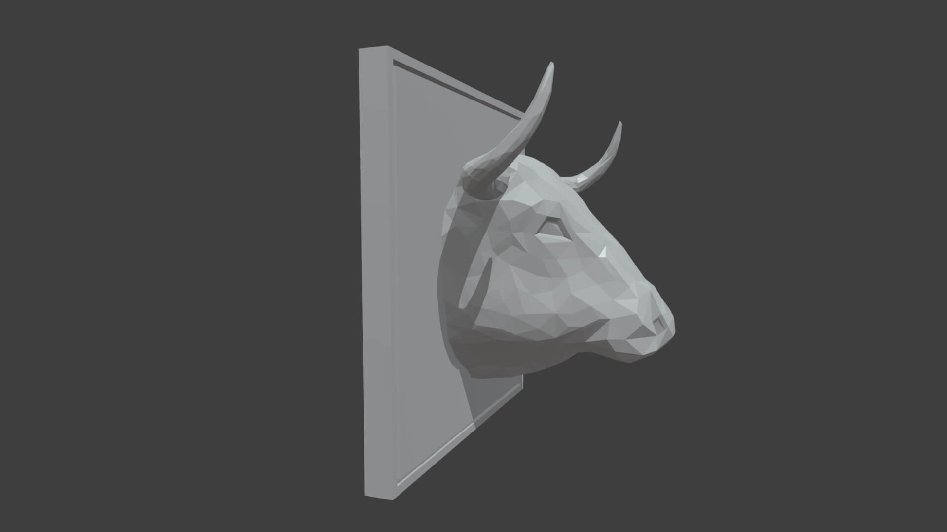 Low Poly Bull Head - 3D Model by ViperJr3D