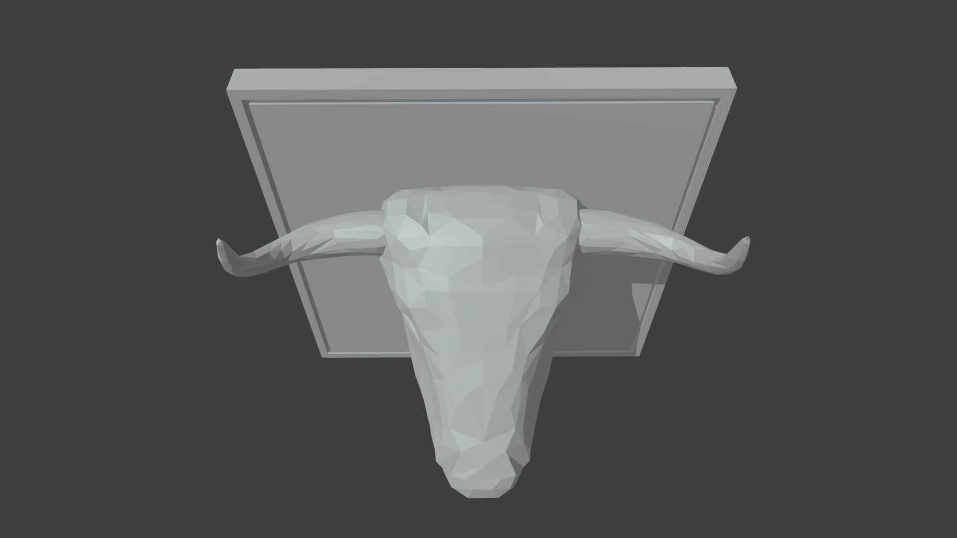 Low Poly Bull Head - 3D Model by ViperJr3D