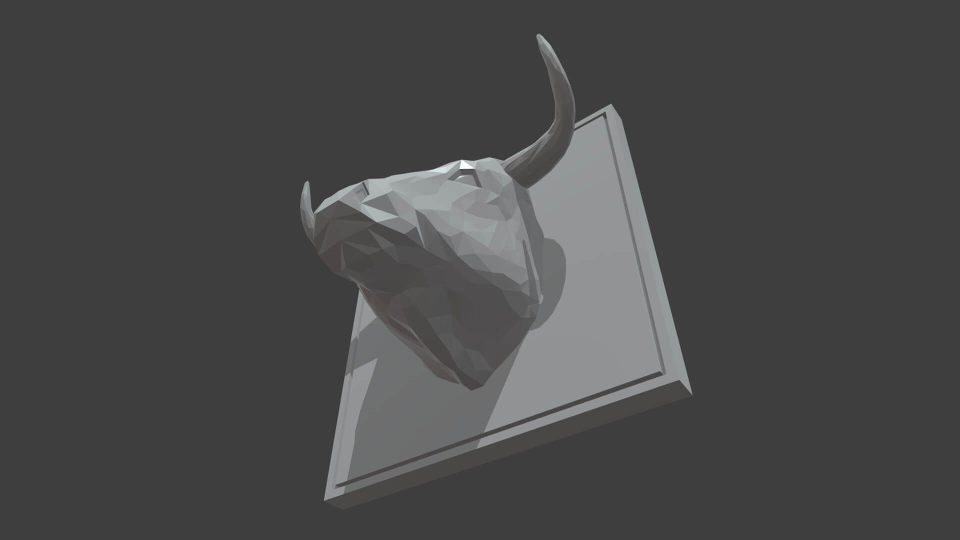 Low Poly Bull Head - 3D Model by ViperJr3D