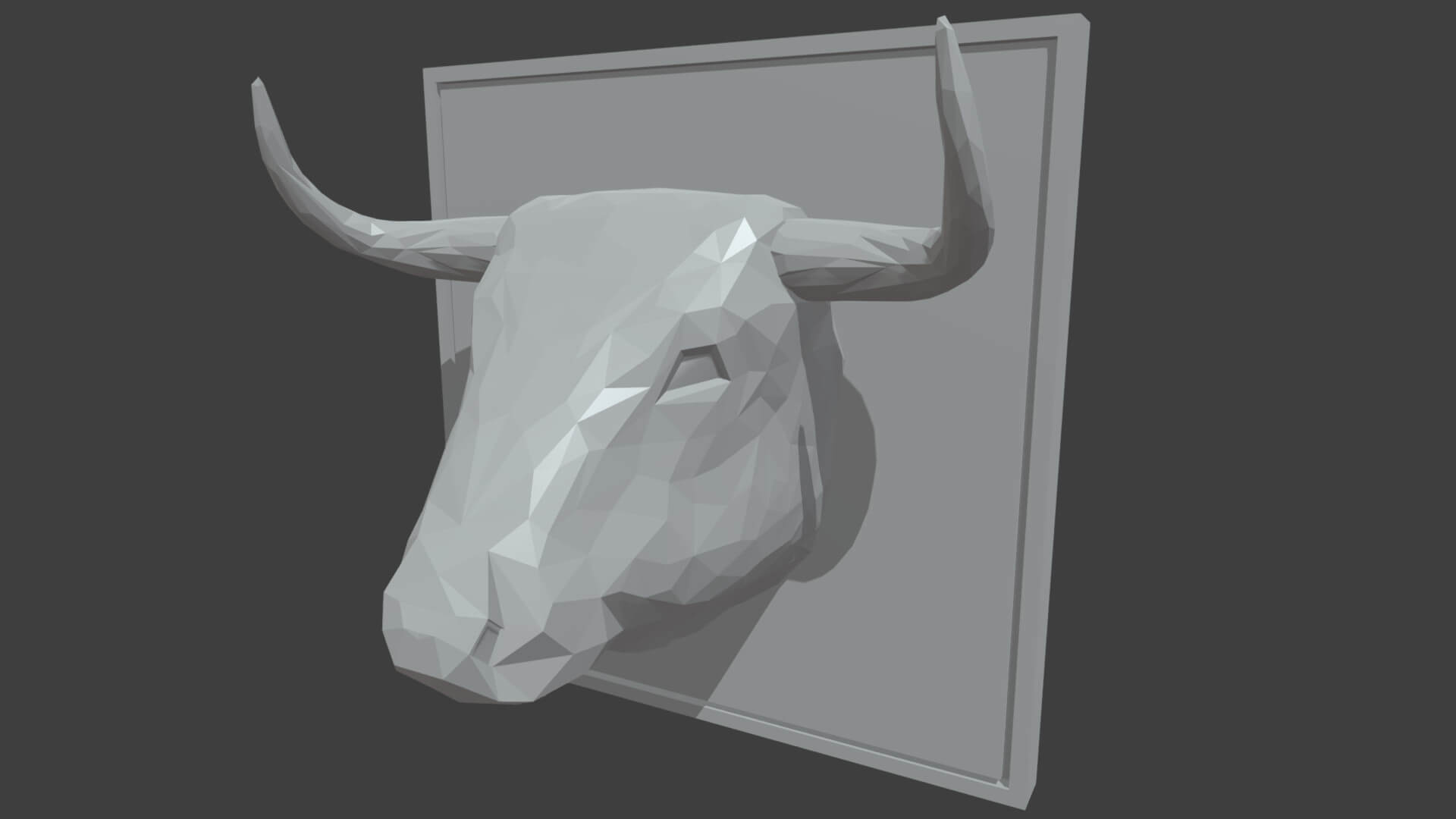 Low Poly Bull Head - 3D Model by ViperJr3D