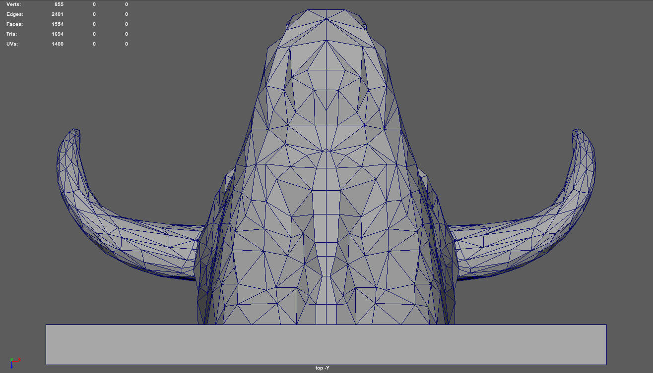 Low Poly Bull Head - 3D Model by ViperJr3D