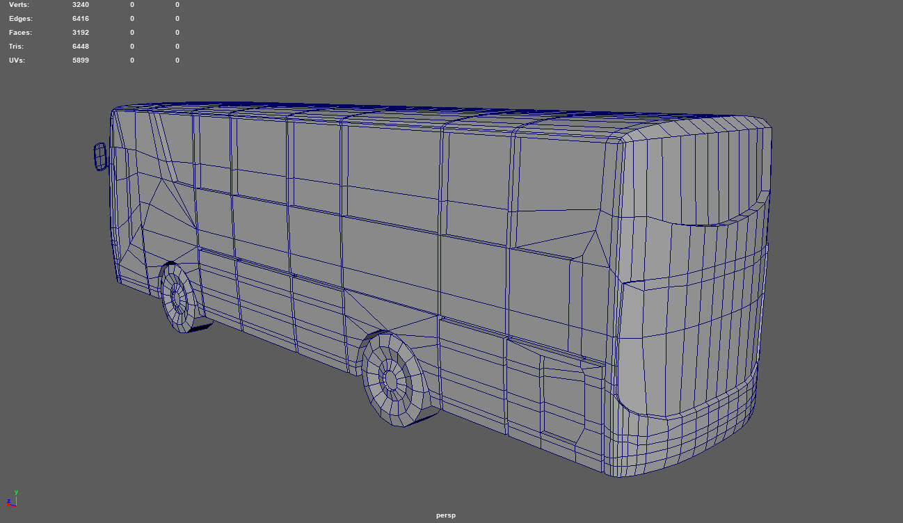 Low Poly Bus 01 - 3D Model by ViperJr3D