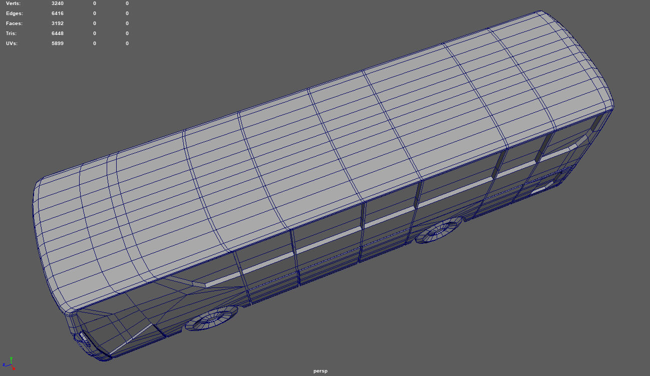 Low Poly Bus 01 - 3D Model by ViperJr3D