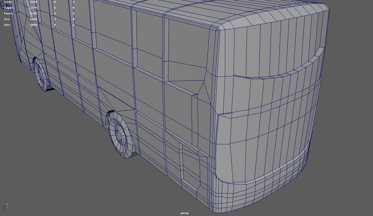 Low Poly Bus 01 - 3D Model by ViperJr3D