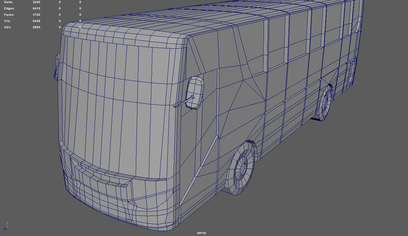 Low Poly Bus 01 - 3D Model by ViperJr3D