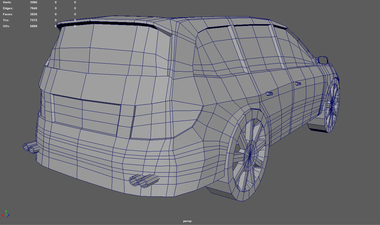 Low Poly Car 02 - 3D Model by ViperJr3D