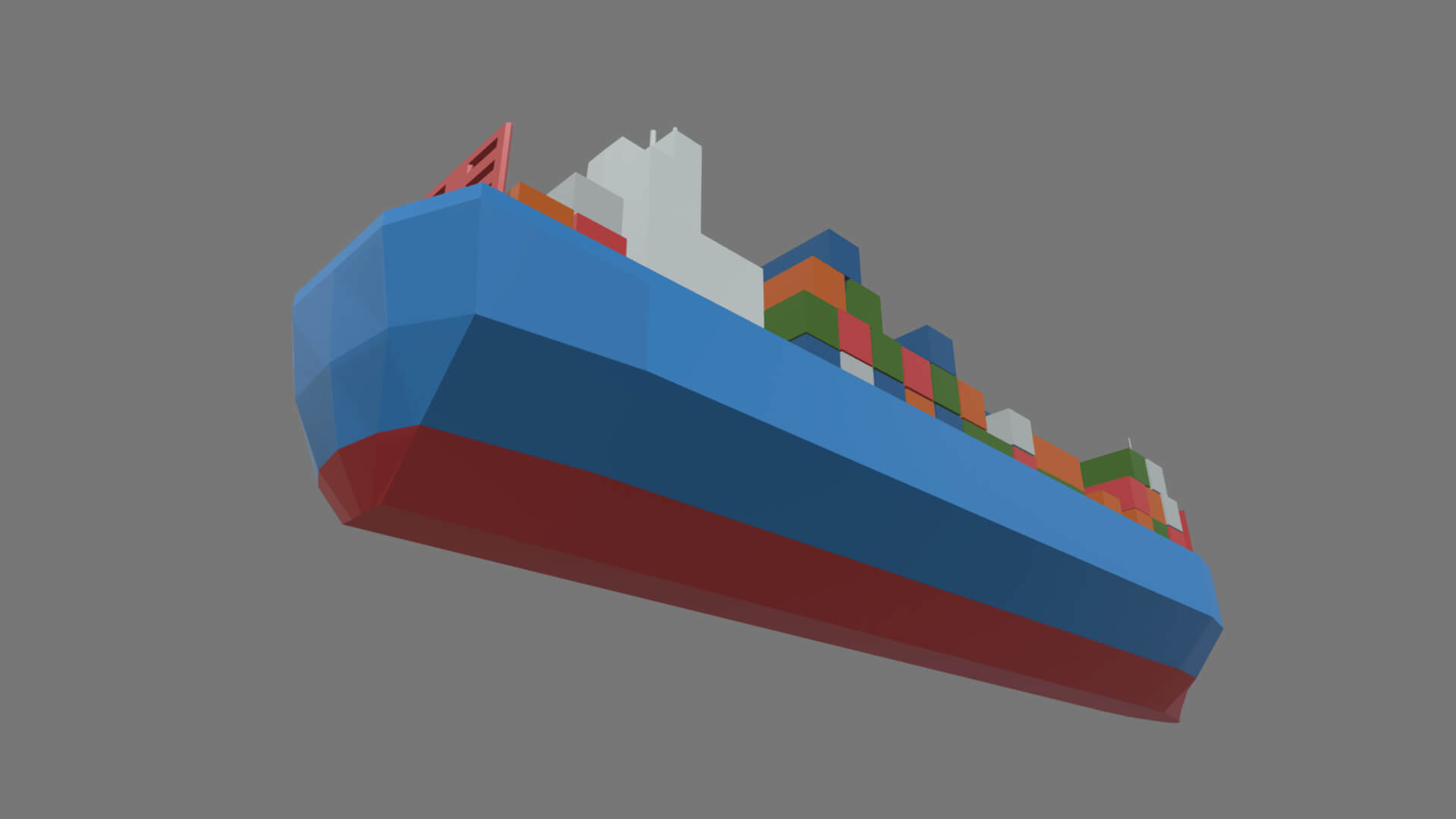Low Poly Cargo Ship 01 - 3D Model by ViperJr3D