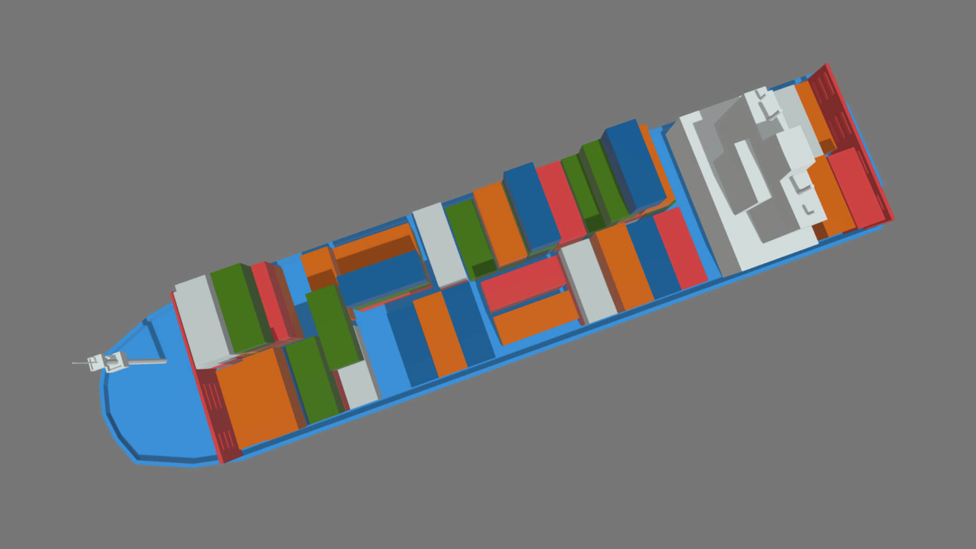 Low Poly Cargo Ship 01 - 3D Model by ViperJr3D