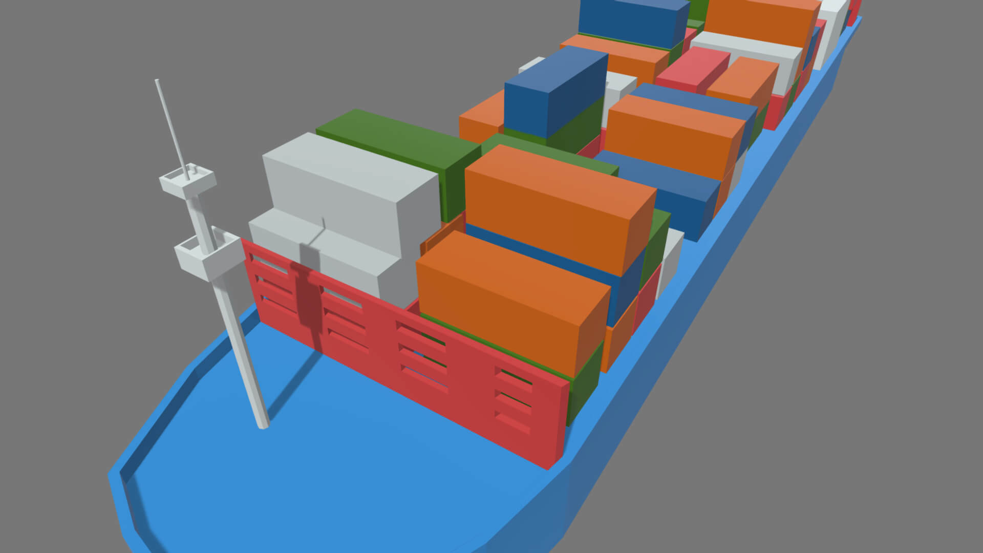 Low Poly Cargo Ship 01 - 3D Model by ViperJr3D
