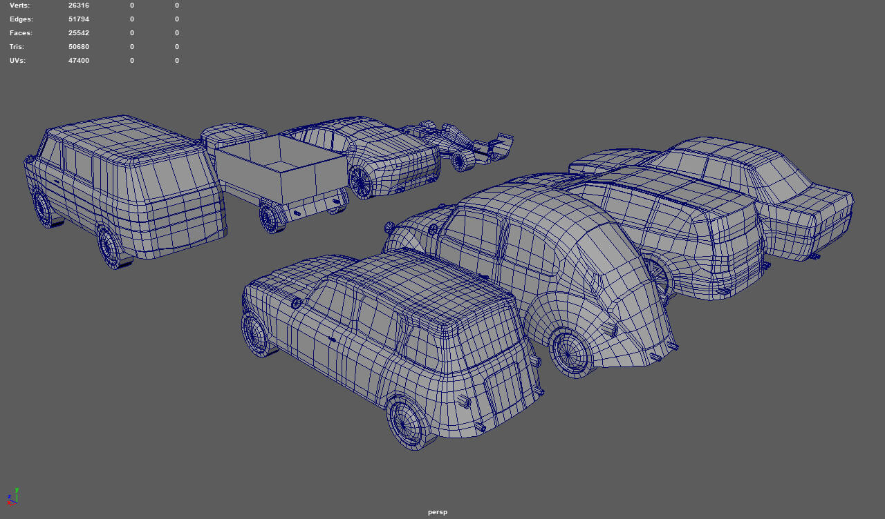 Low Poly Cars Pack 01 - 3D Model by ViperJr3D