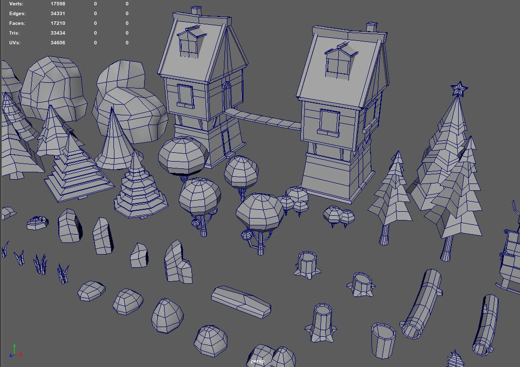 Low Poly Christmas Pack 01 - 3D Model by ViperJr3D