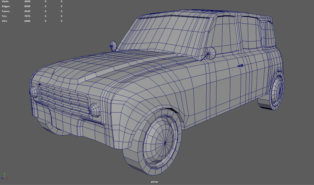 Low Poly Classic Car 02 - 3D Model by ViperJr3D