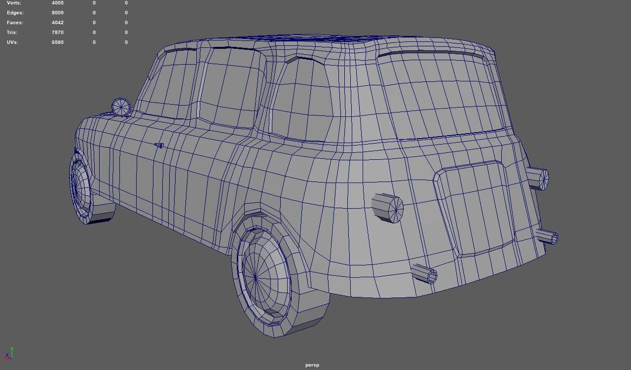 Low Poly Classic Car 02 - 3D Model by ViperJr3D