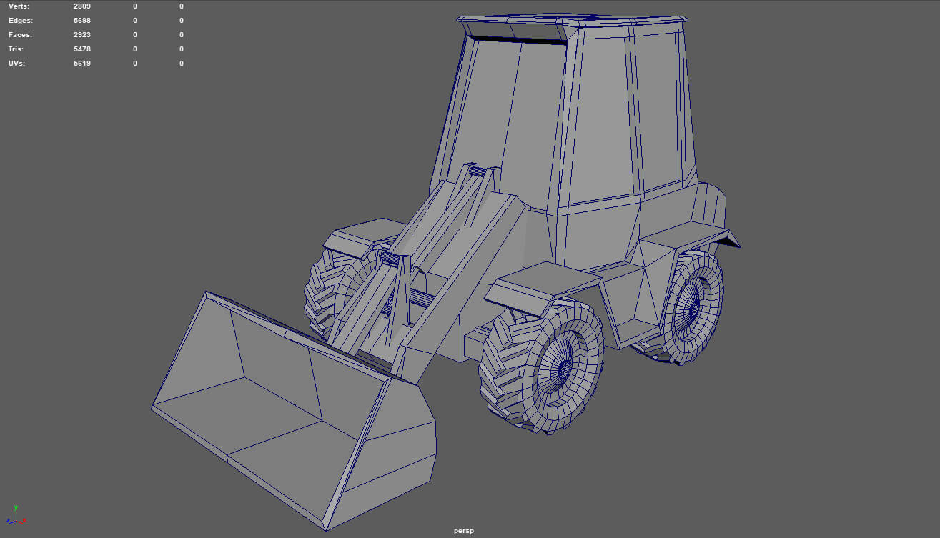Low Poly Compact Loader 01 - 3D Model by ViperJr3D
