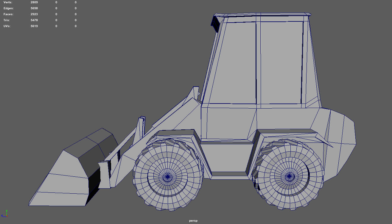 Low Poly Compact Loader 01 - 3D Model by ViperJr3D