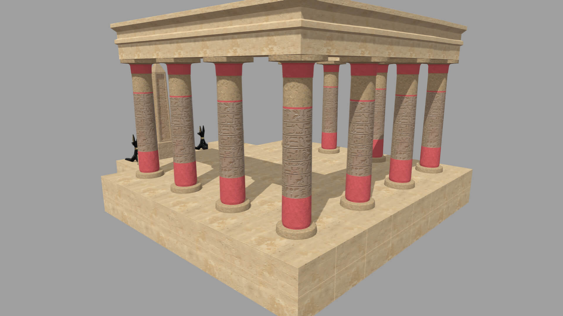 Low Poly Egyptian Temple 01 - 3D Model by ViperJr3D