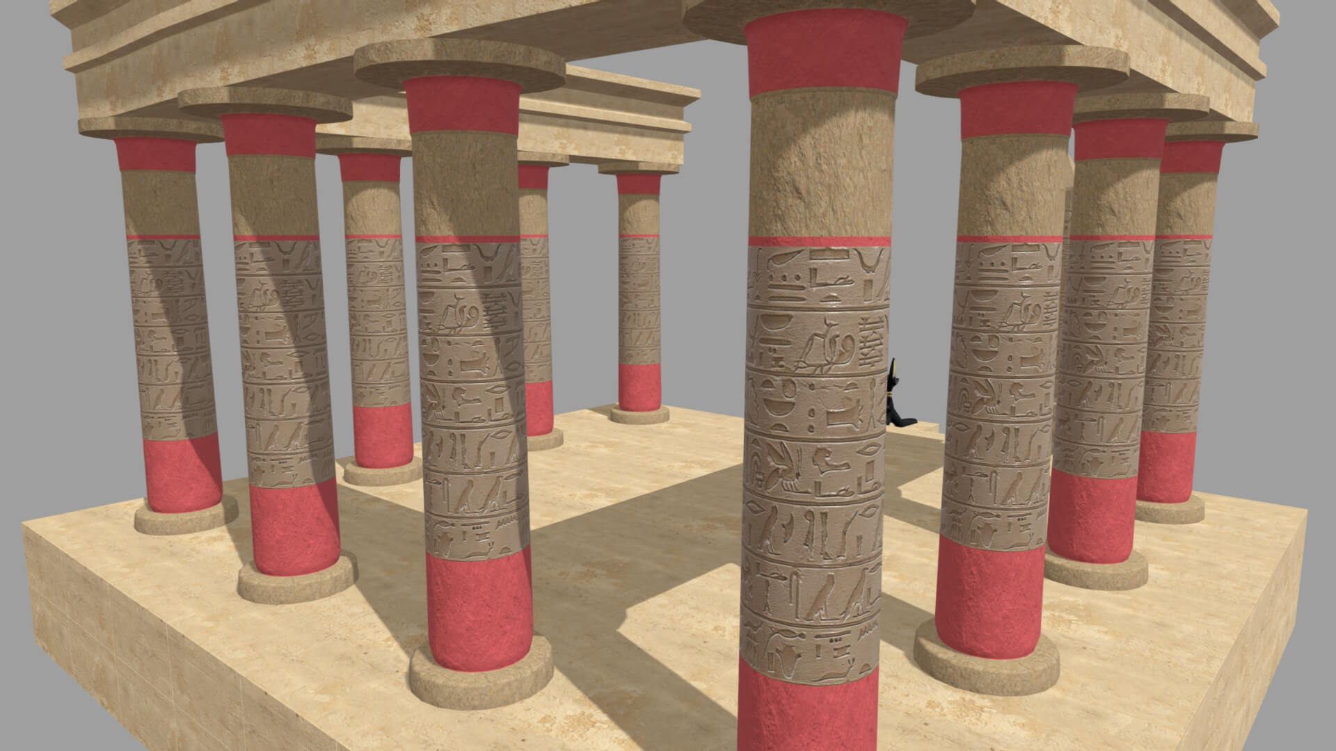 Low Poly Egyptian Temple 01 - 3D Model by ViperJr3D