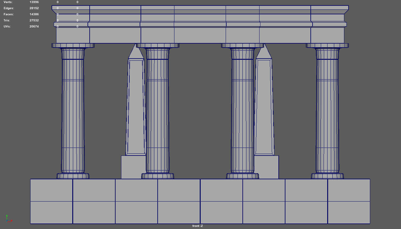 Low Poly Egyptian Temple 01 - 3D Model by ViperJr3D