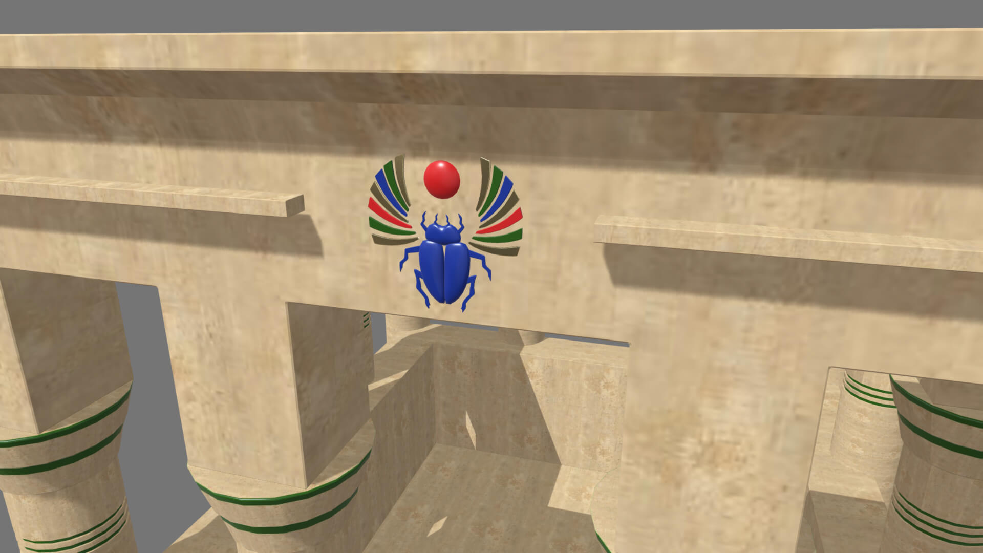 Low Poly Egyptian Temple 02 - 3D Model by ViperJr3D