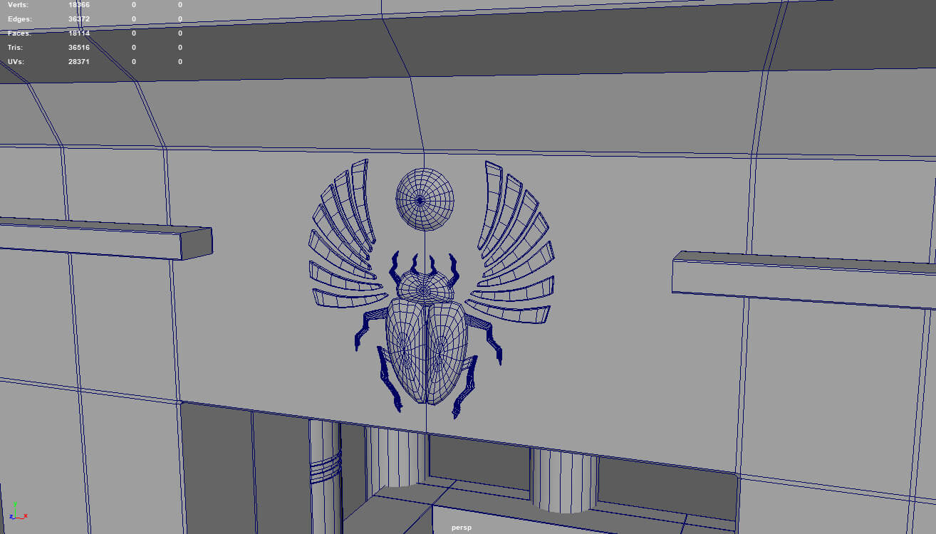 Low Poly Egyptian Temple 02 - 3D Model by ViperJr3D