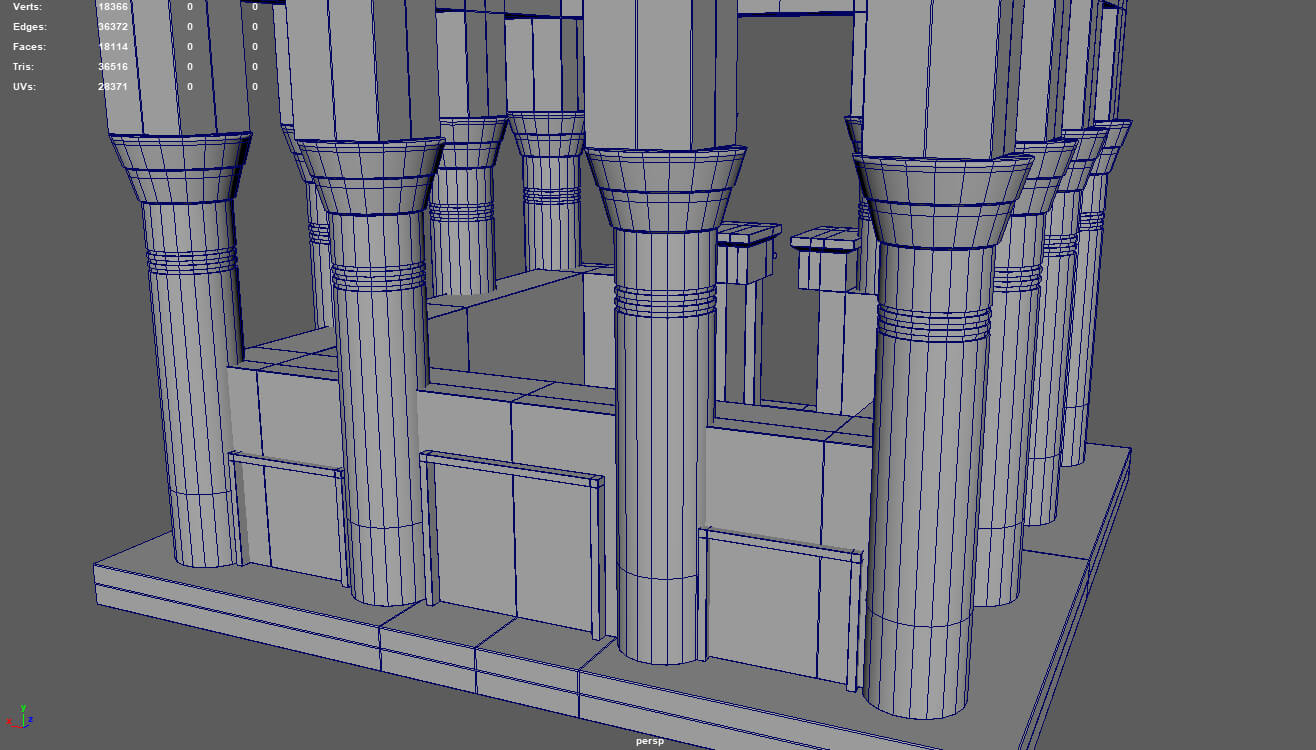 Low Poly Egyptian Temple 02 - 3D Model by ViperJr3D