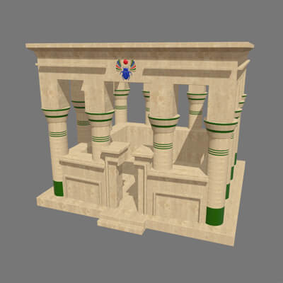 Low Poly Egyptian Temple 02 - 3D Model by ViperJr3D