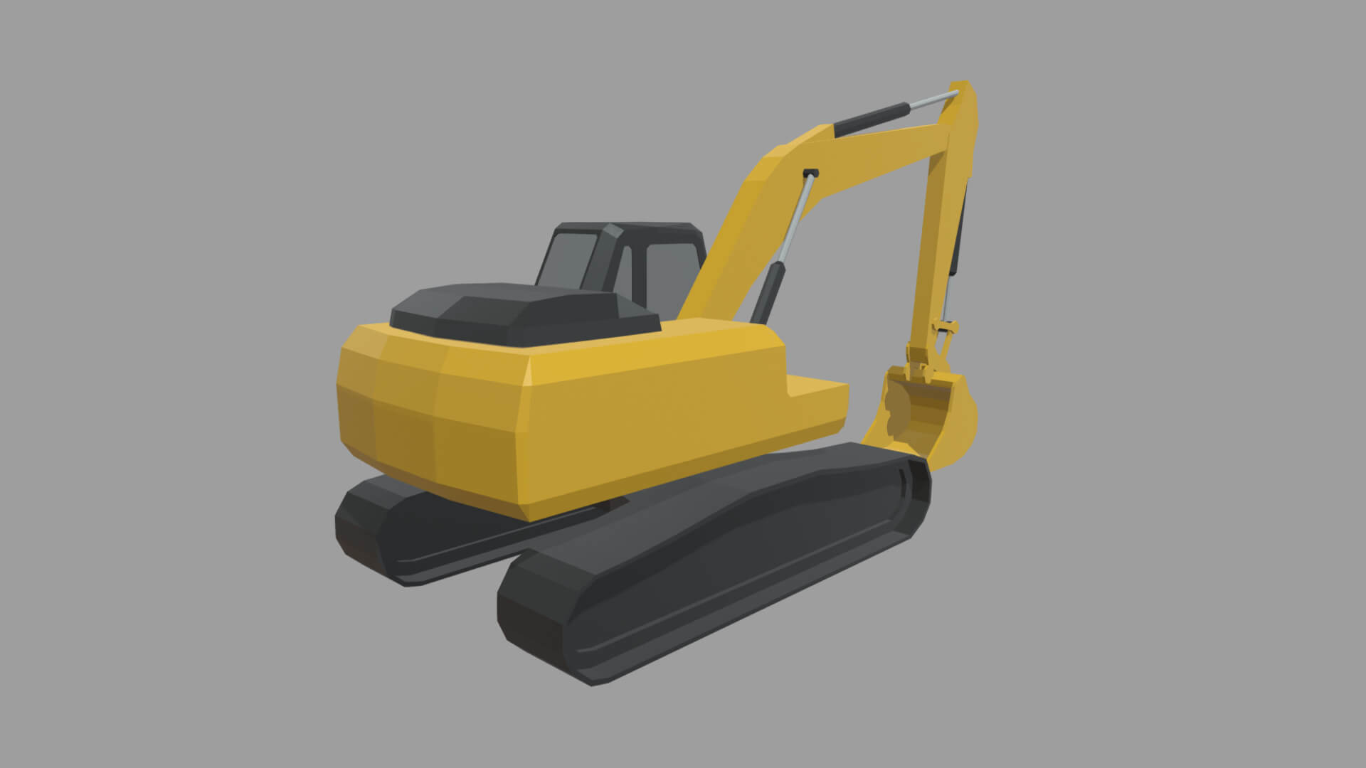 Low Poly Excavator 01 - 3D Model by ViperJr3D