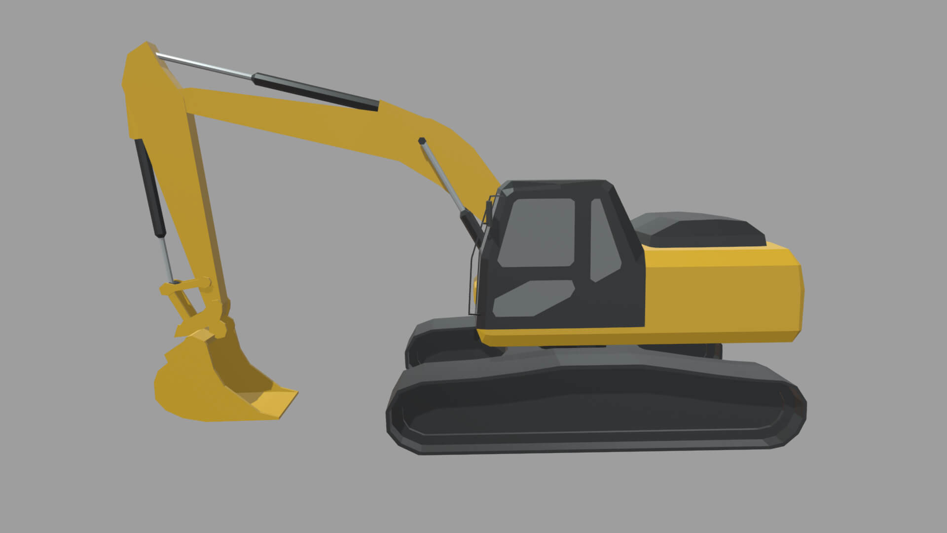 Low Poly Excavator 01 - 3D Model by ViperJr3D