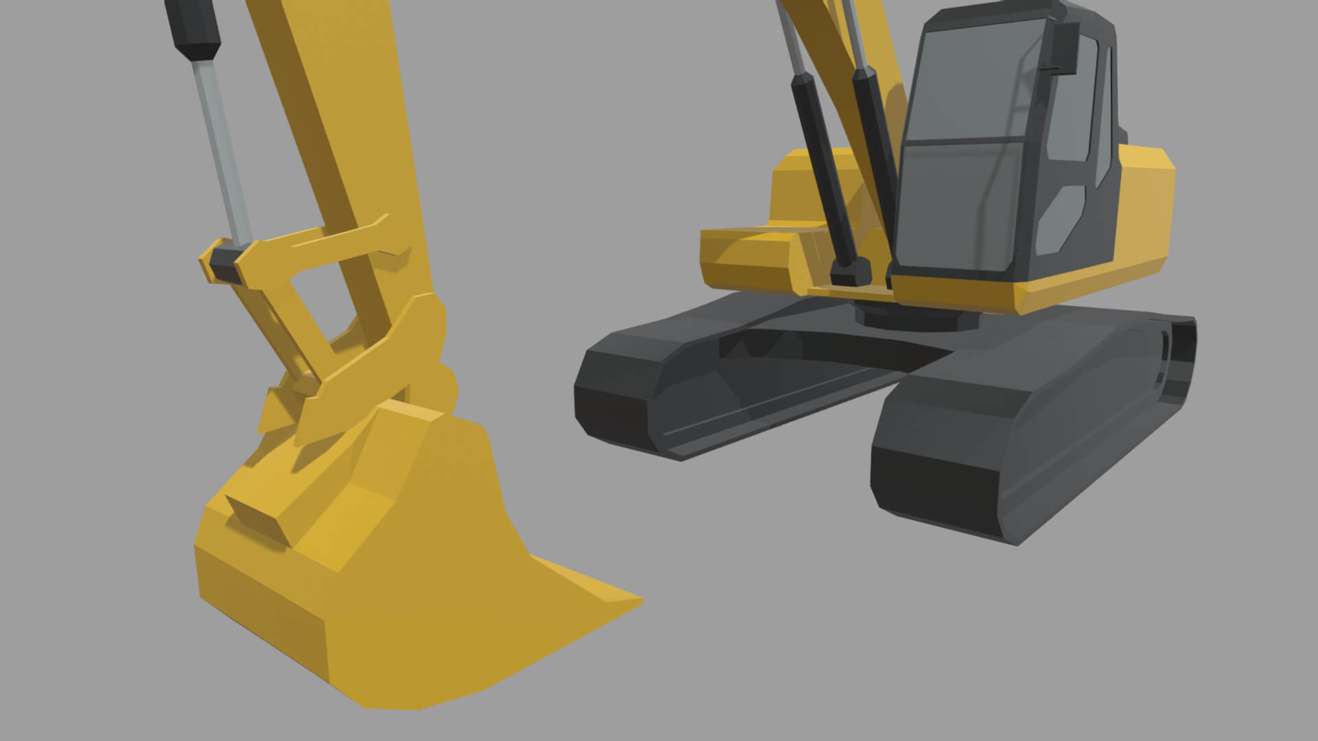 Low Poly Excavator 01 - 3D Model by ViperJr3D
