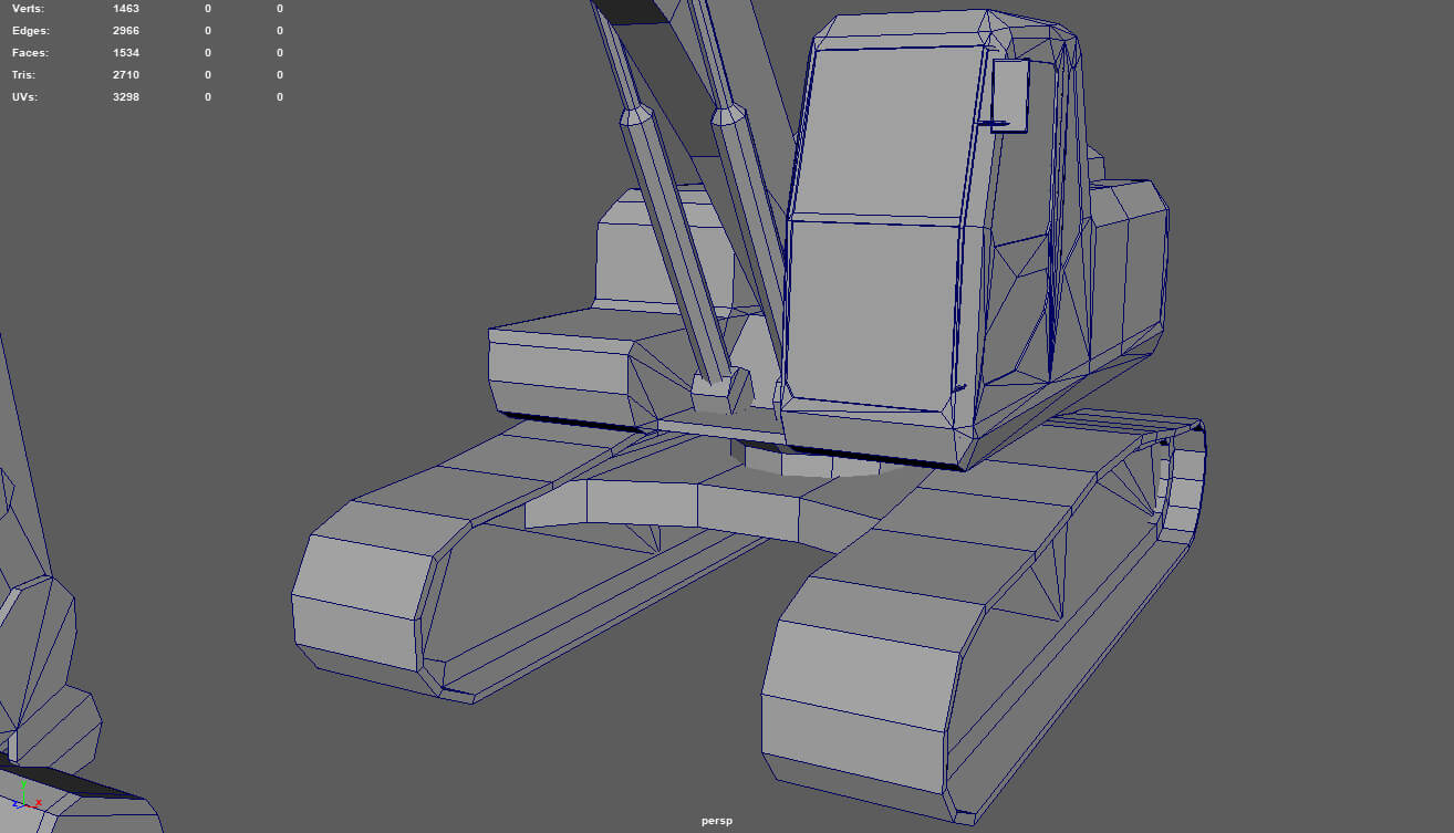 Low Poly Excavator 01 - 3D Model by ViperJr3D
