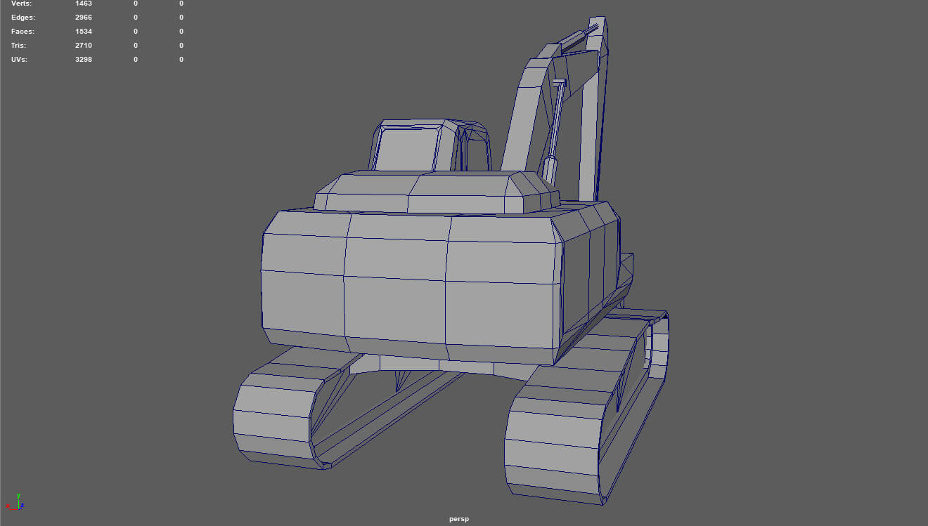 Low Poly Excavator 01 - 3D Model by ViperJr3D