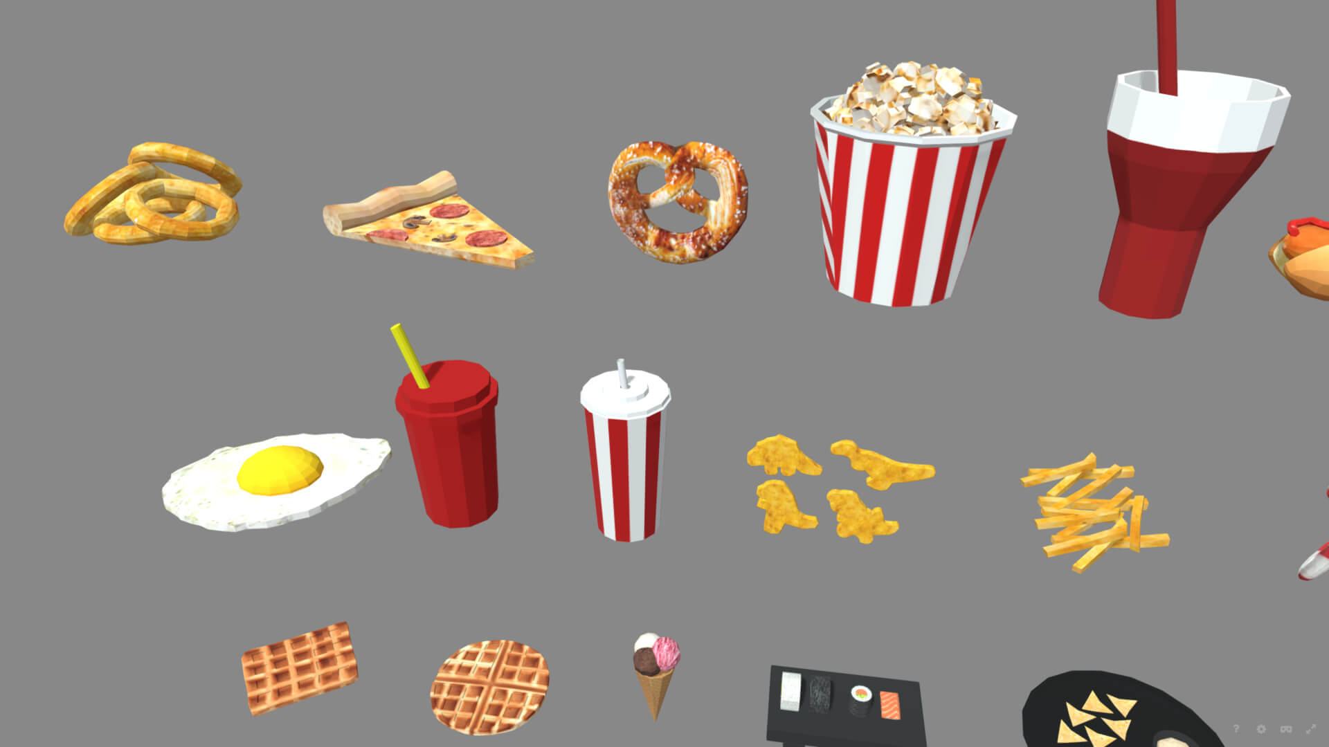 Low Poly Fast Food Pack 01 - 3D Model by ViperJr3D
