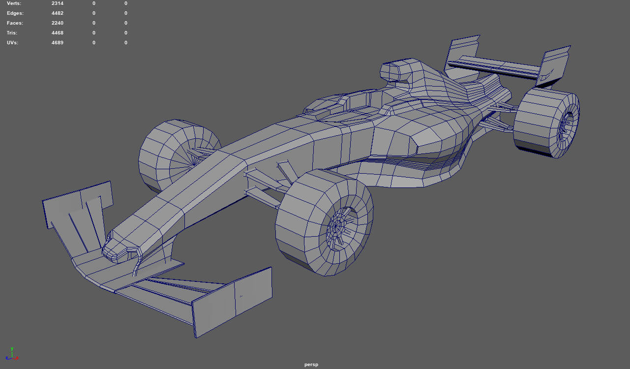 Low Poly Formula 1 Car 01 - 3D Model by ViperJr3D