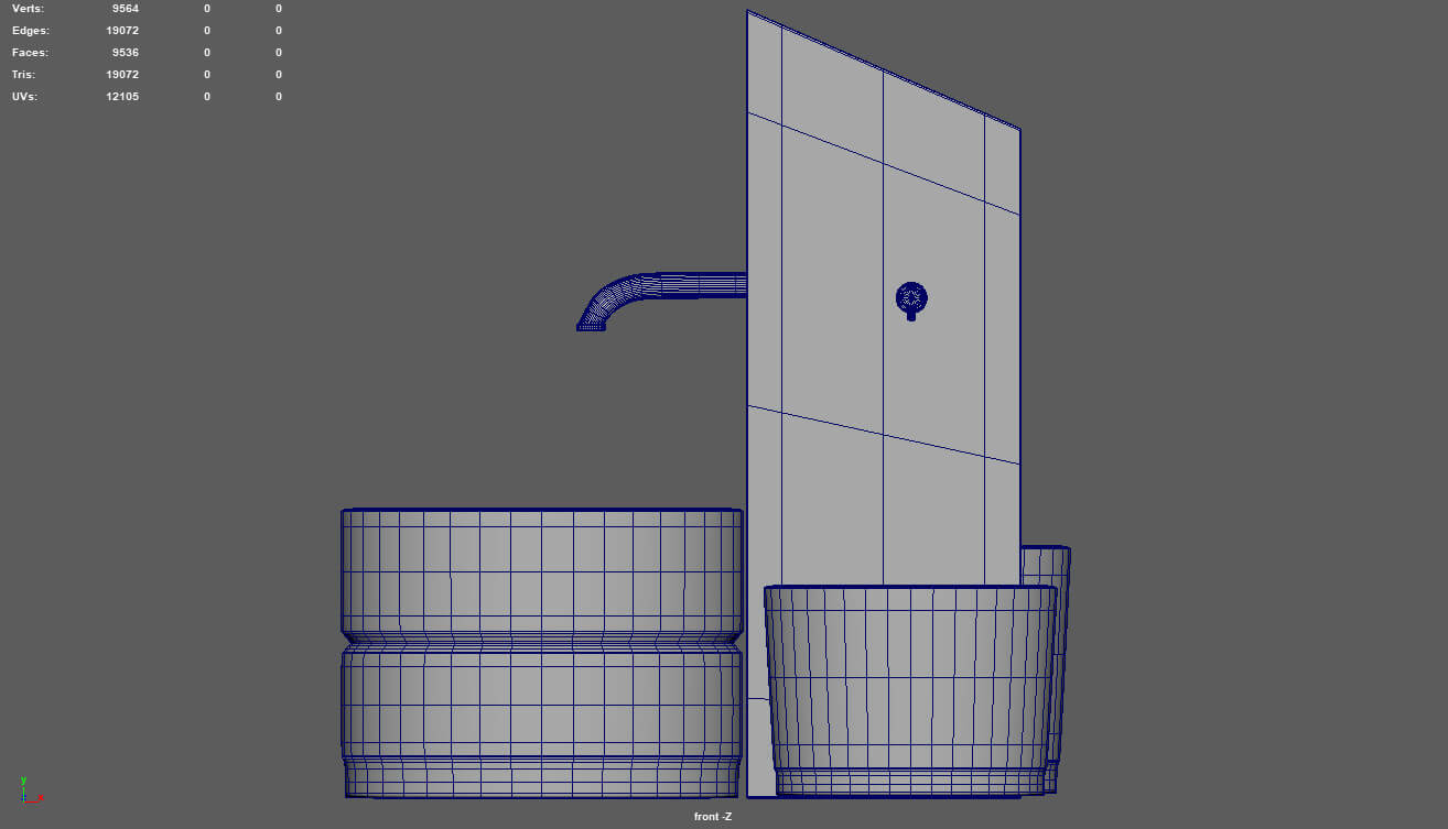 Low Poly Fountain - 3D Model by ViperJr3D