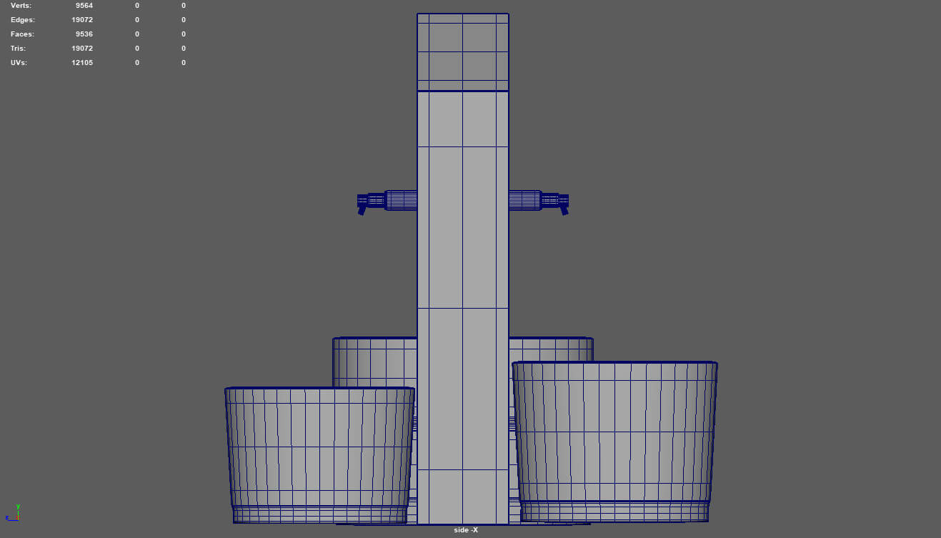 Low Poly Fountain - 3D Model by ViperJr3D