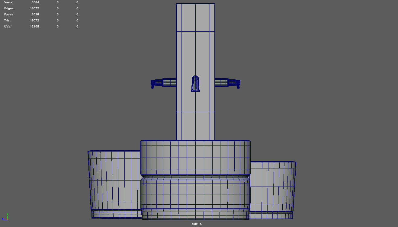 Low Poly Fountain - 3D Model by ViperJr3D