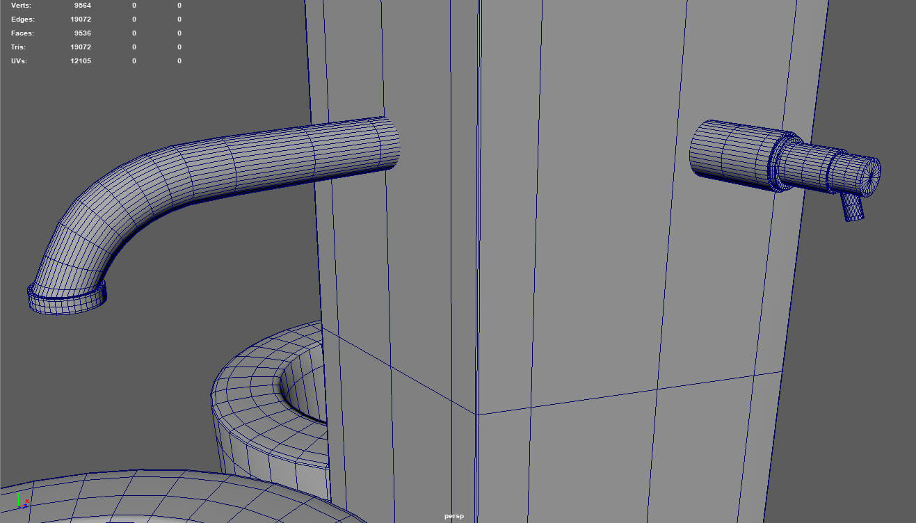 Low Poly Fountain - 3D Model by ViperJr3D