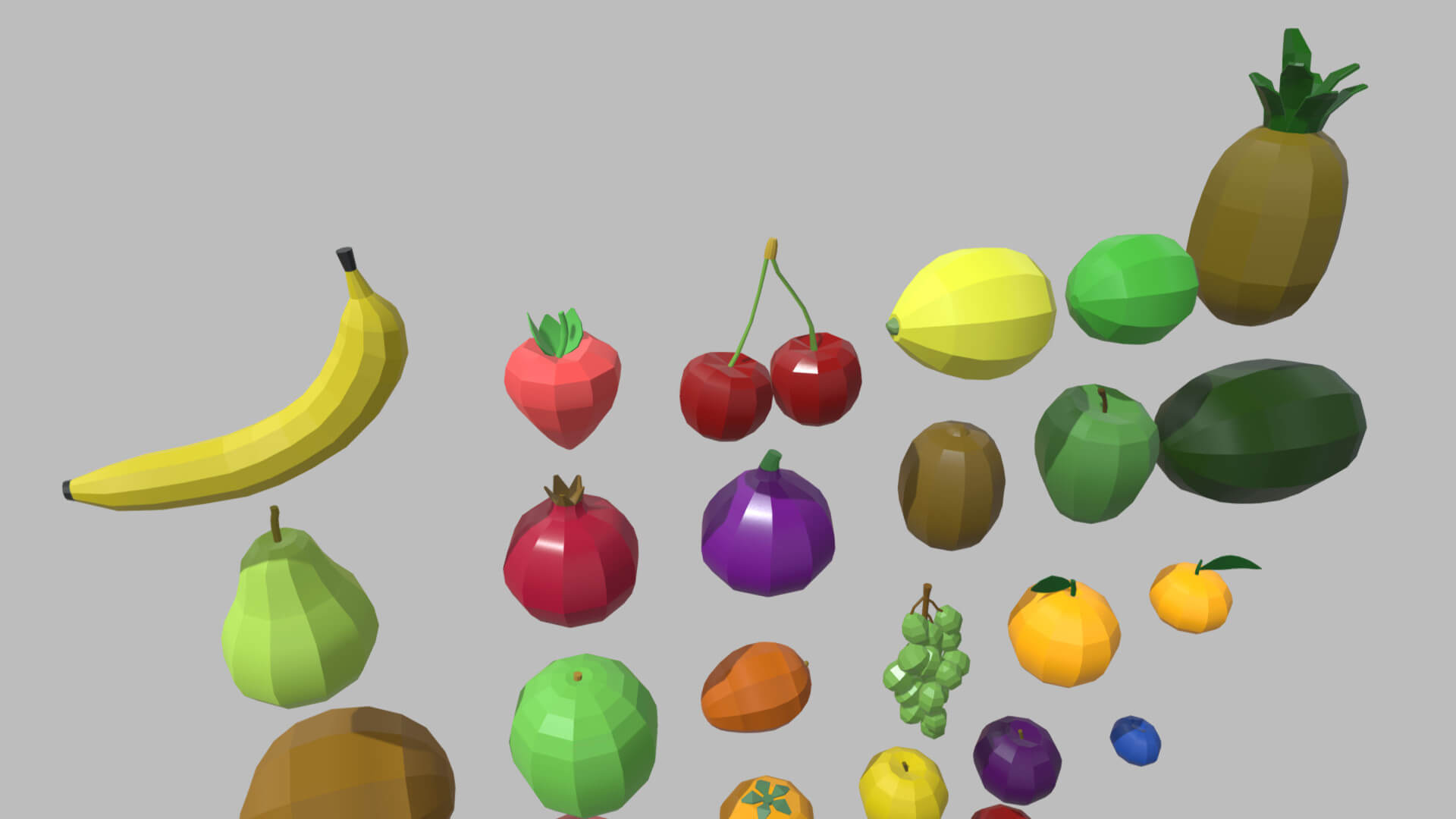 Low Poly Fruit Pack - 3D Model by ViperJr3D