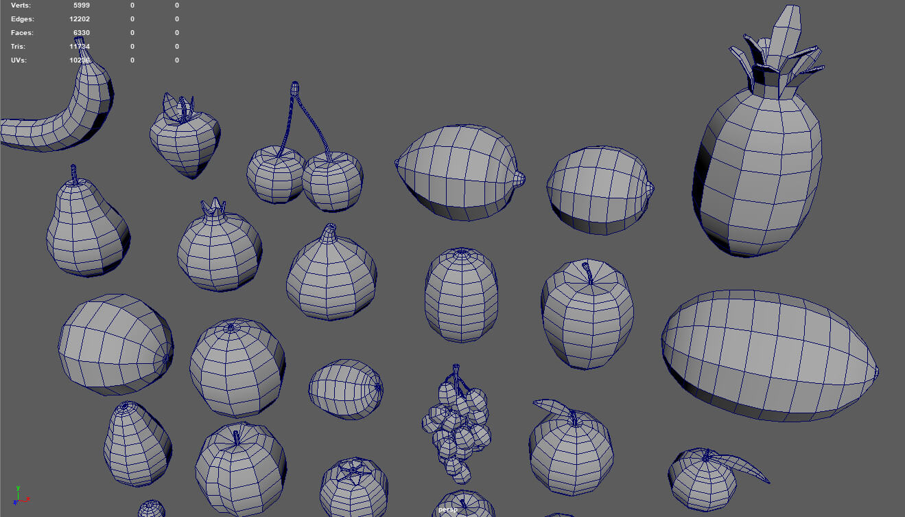 Low Poly Fruit Pack - 3D Model by ViperJr3D