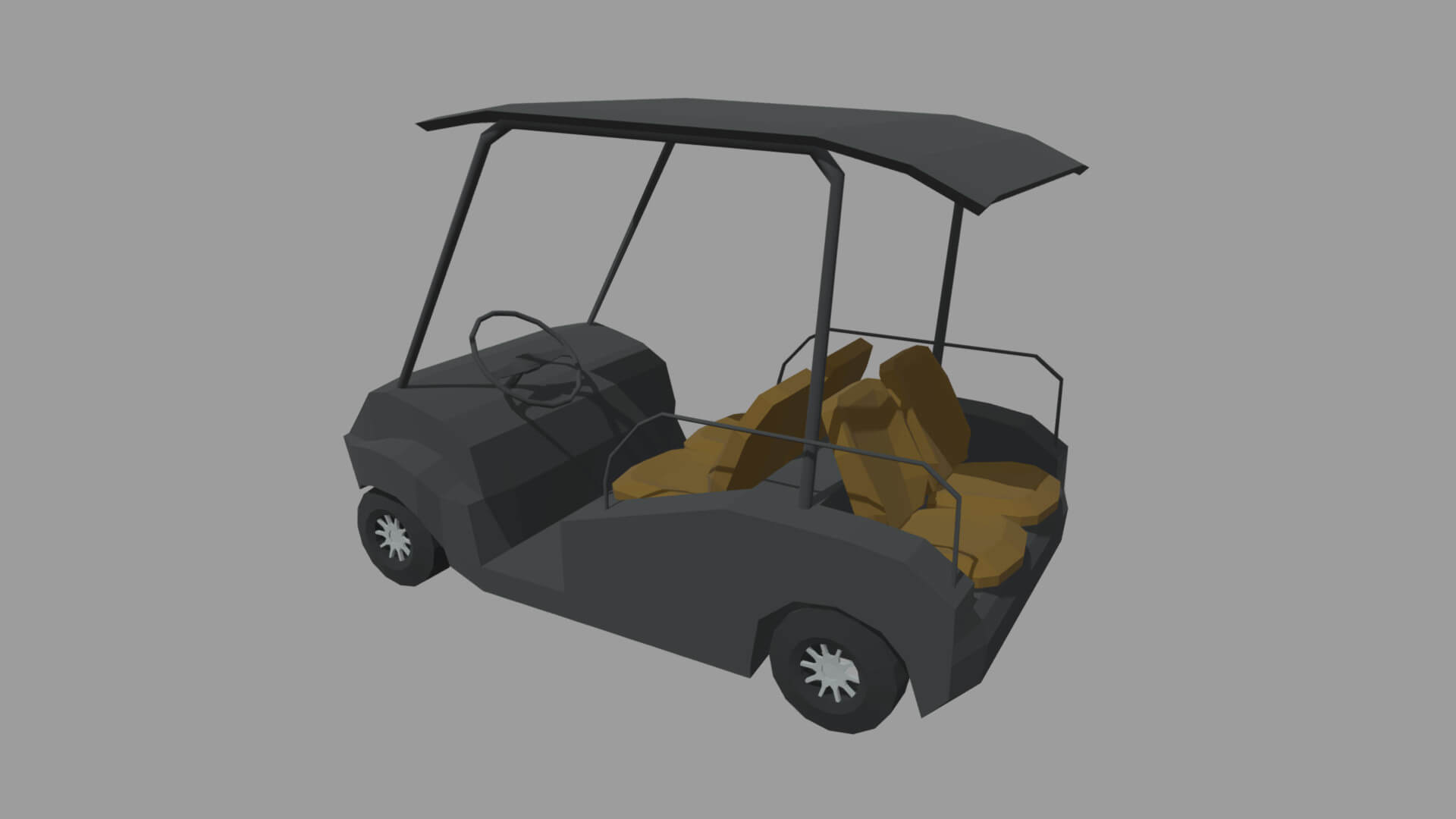 Low Poly Golfing Cart 01 - 3D Model by ViperJr3D