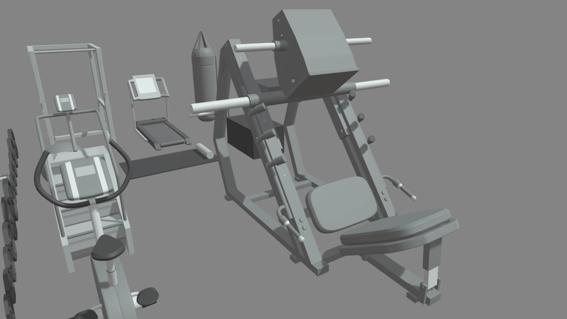 Low Poly Gym - 3D Model by ViperJr3D