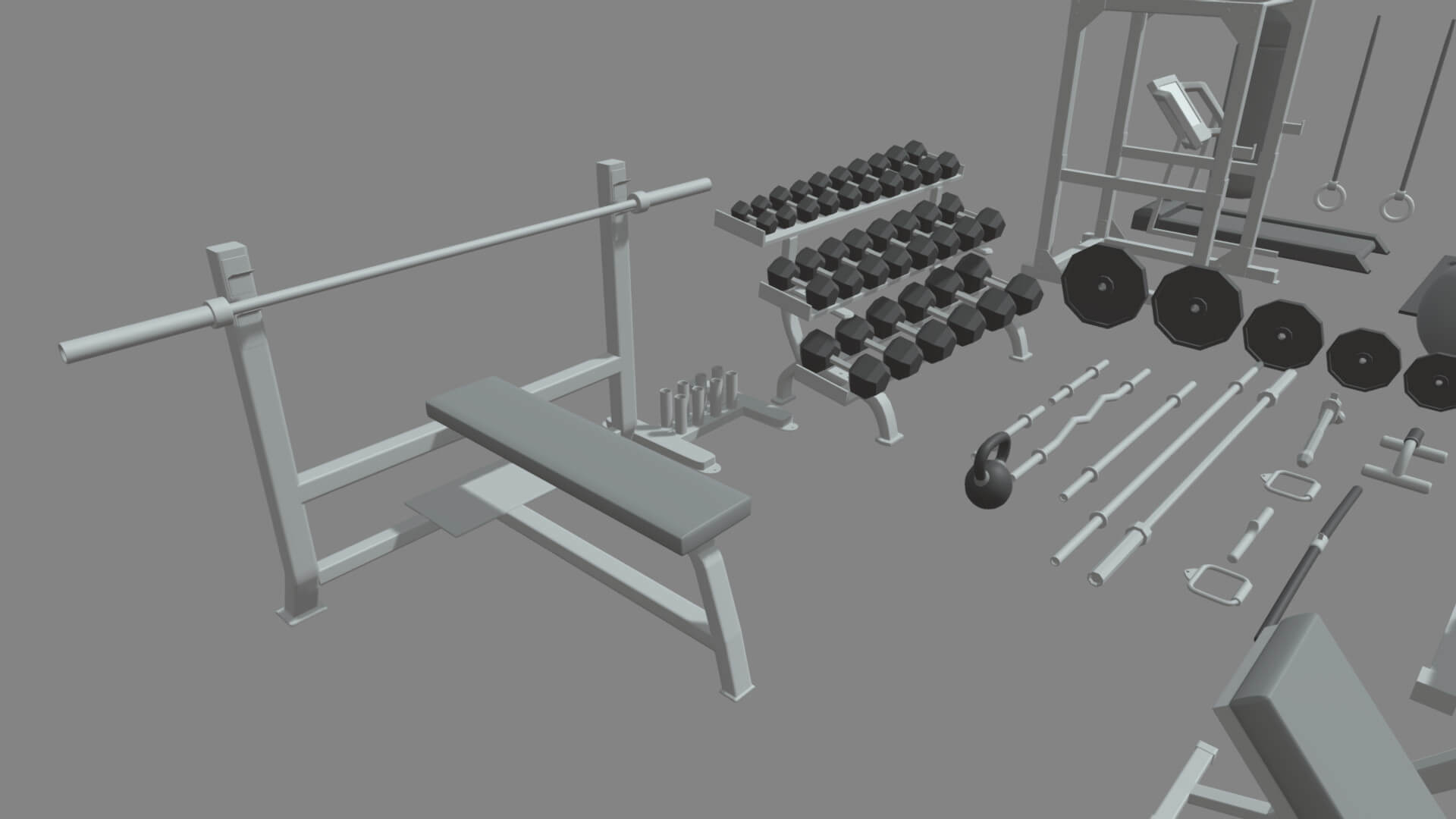 Low Poly Gym - 3D Model by ViperJr3D