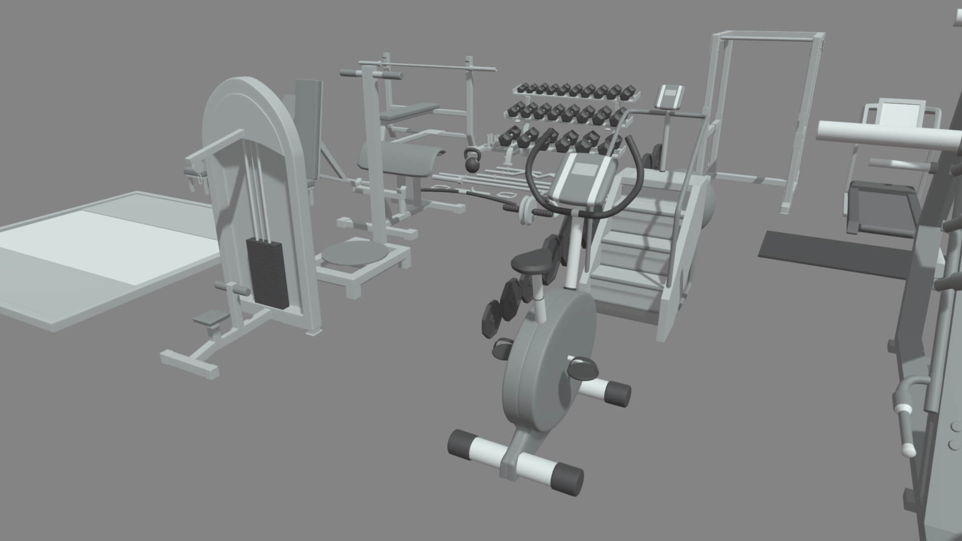 Low Poly Gym - 3D Model by ViperJr3D