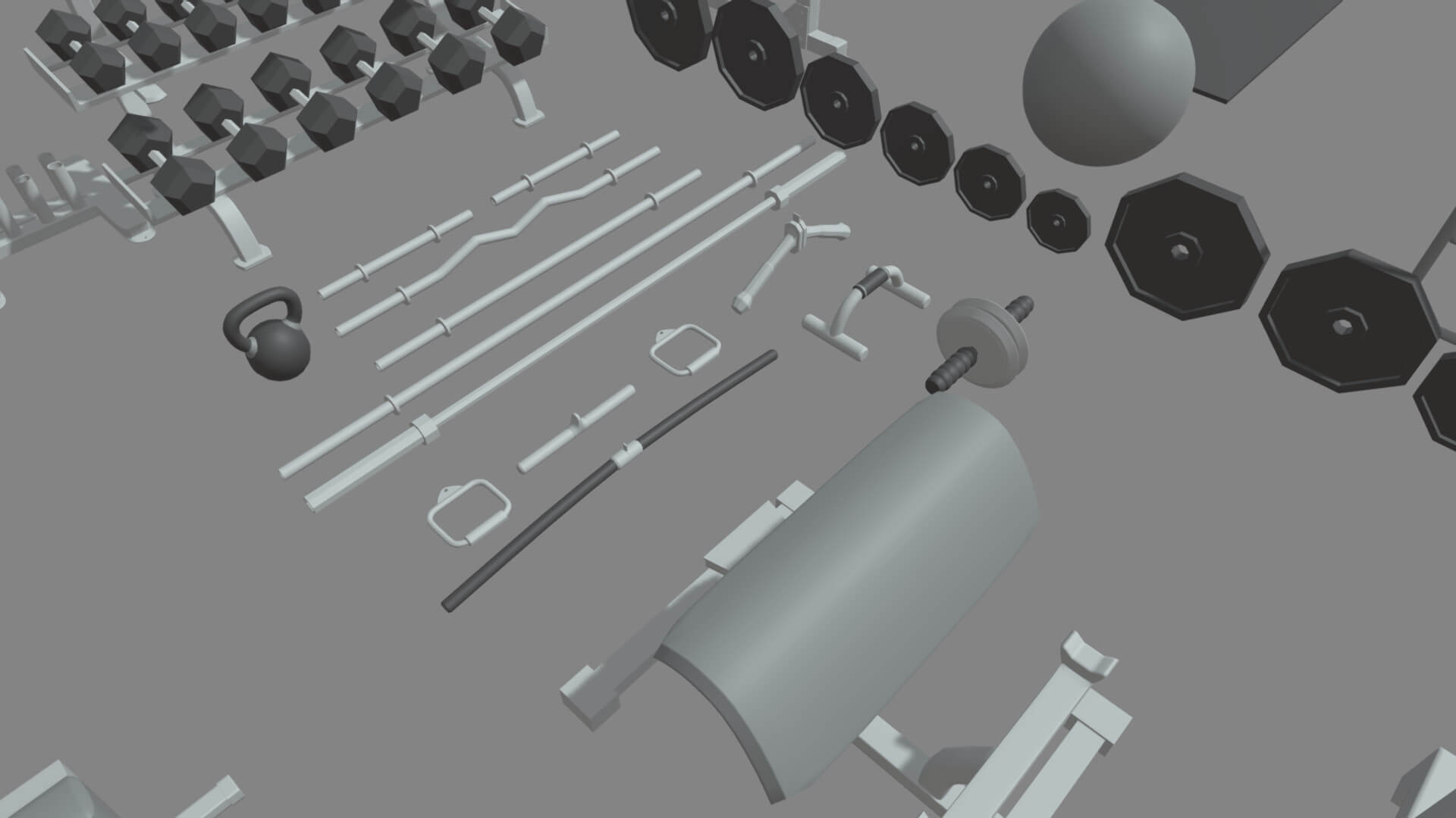 Low Poly Gym - 3D Model by ViperJr3D