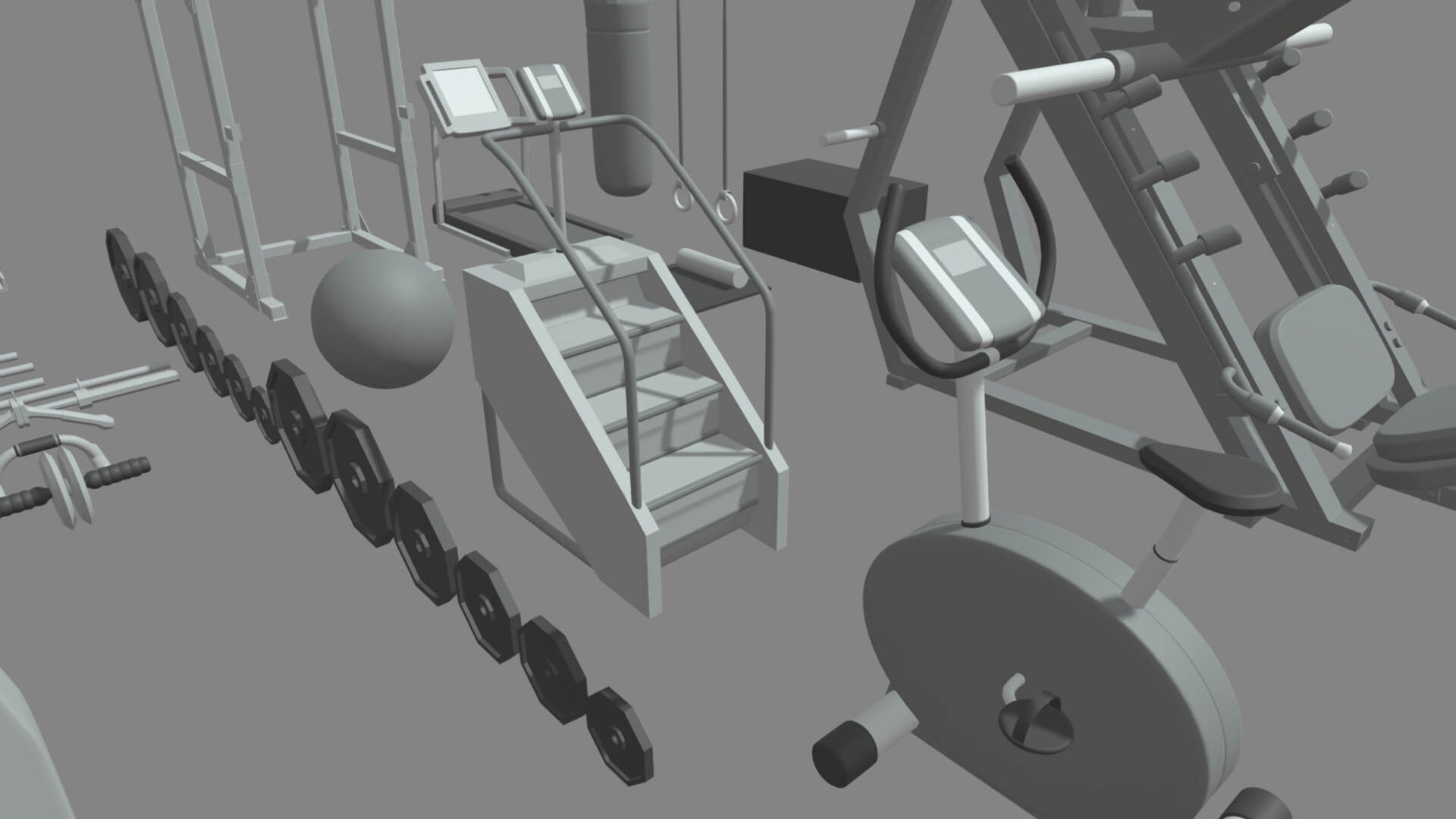 Low Poly Gym - 3D Model by ViperJr3D